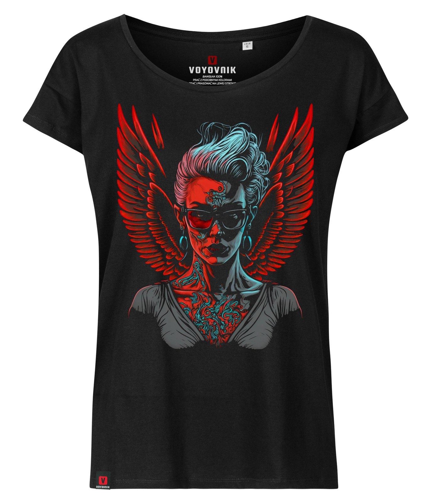Koszulka damska oversize VOYOVNIK "Diabolical Angel" - czarna ...